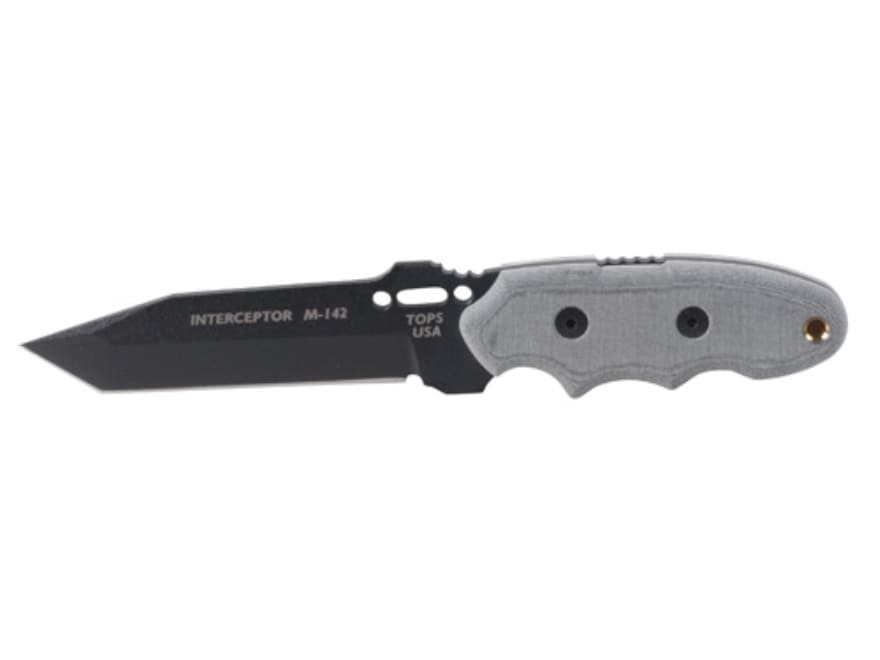 TOPS Knives Interceptor 302 Police Utility Fixed Blade Knife 4 Tanto