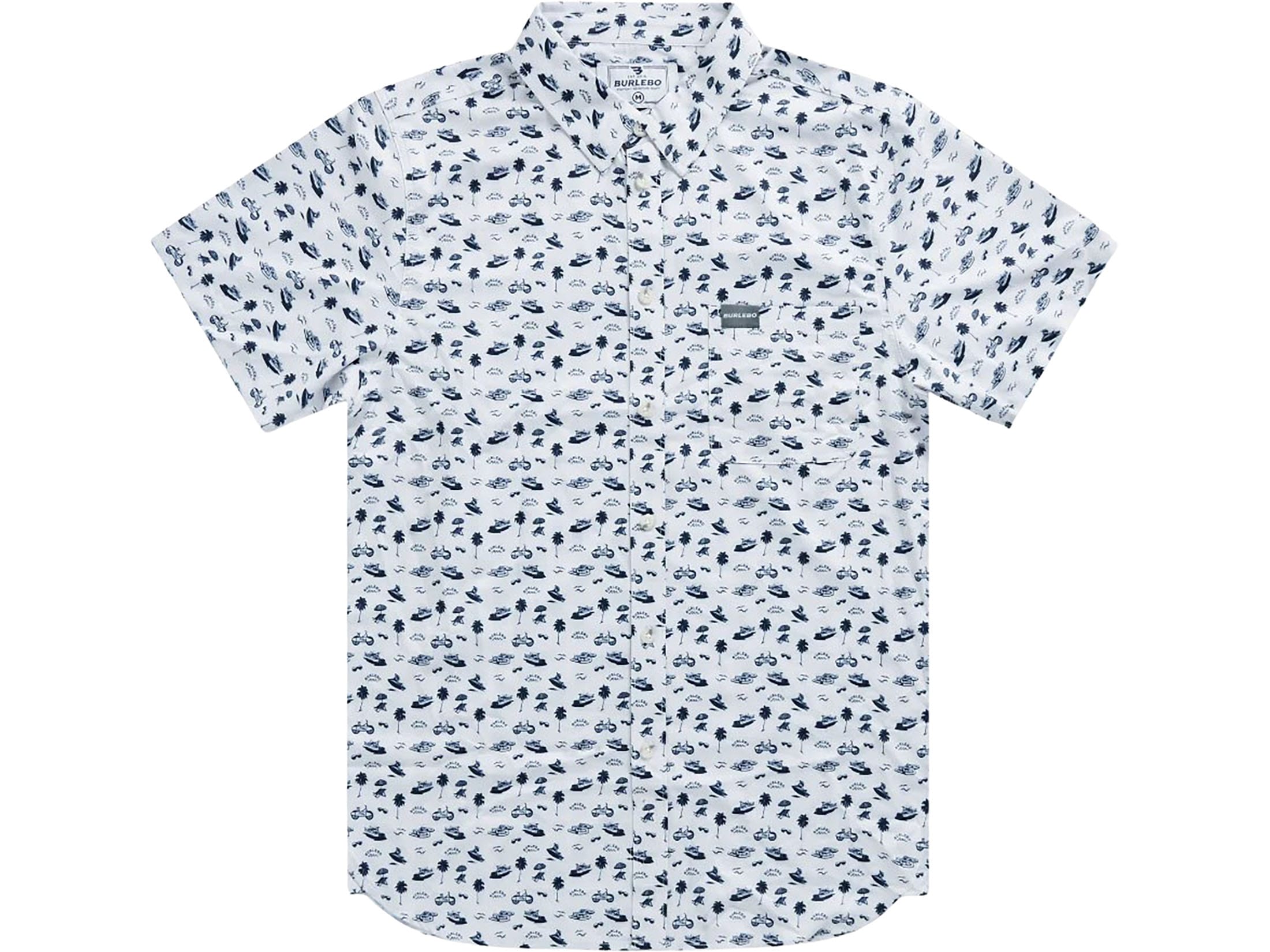 Burlebo Men's Performance Short Sleeve Shirt Classic Deer Camo 2XL
