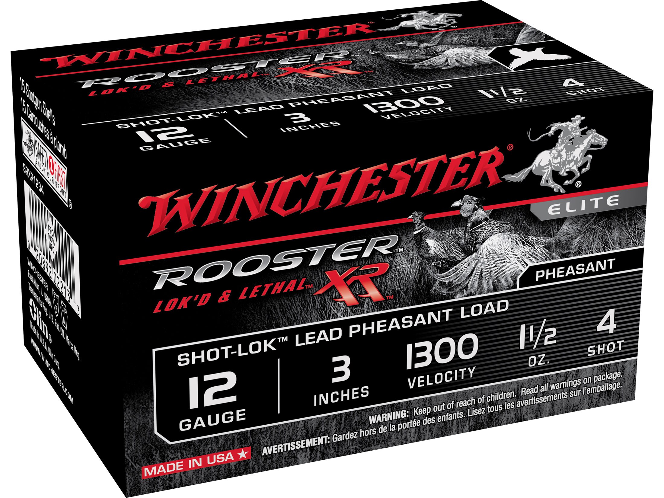 Winchester Rooster XR Pheasant 12 Ga Ammo 3 #4 Copper Plated Lead Shot