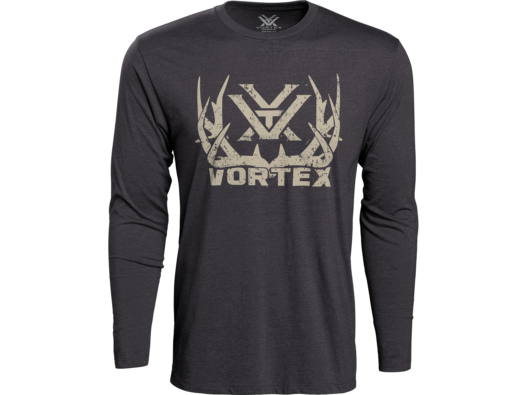 Vortex Optics Men's Full-Tine Long Sleeve T-Shirt Navy Heather Large