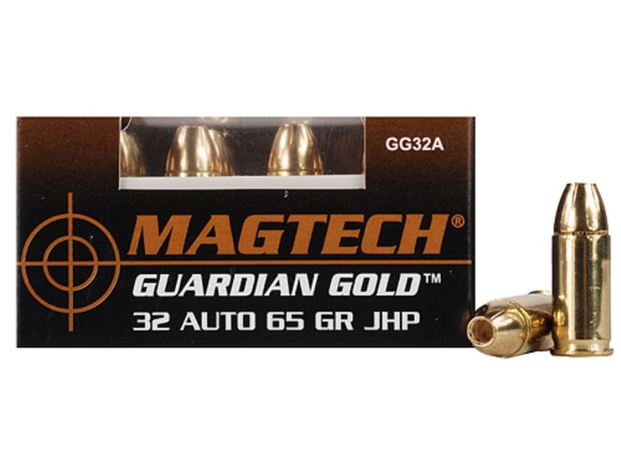 Magtech Guardian Gold 32 ACP Ammo 65 Grain Jacketed Hollow Point Box