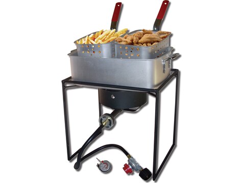 King Kooker 15 Qt Dual Basket Propane Deep Fryer