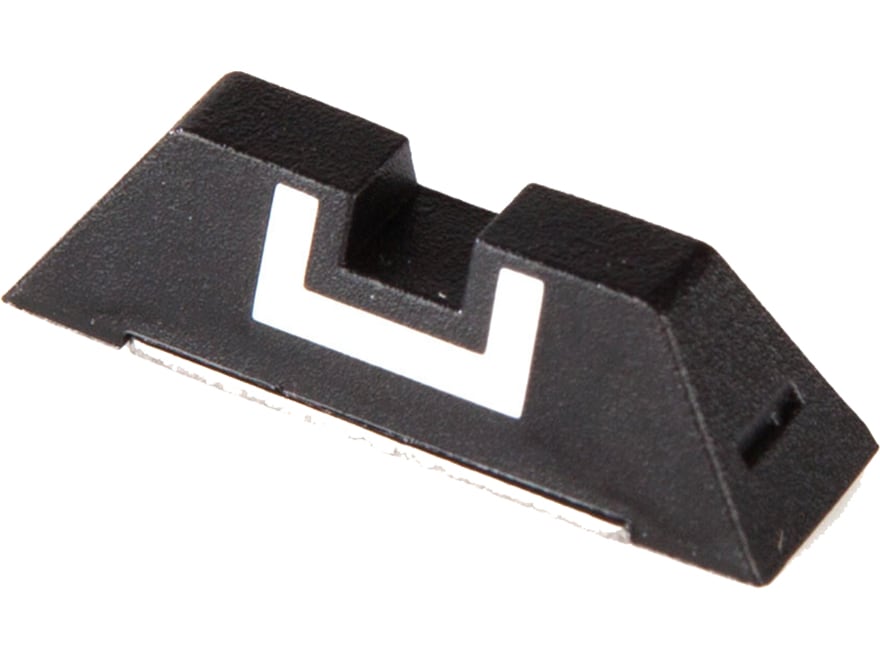 Glock Square Rear Sight Slim 6.9mm .271 Height Polymer Black White