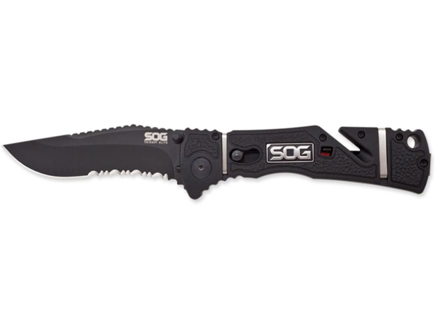 SOG Trident Elite Assisted Opening Folding Pocket Knife 3.7 Drop Point