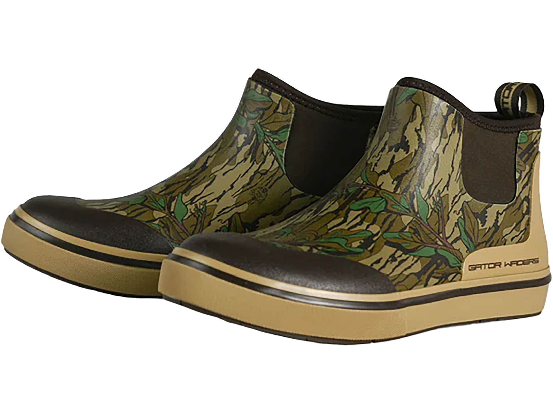 Gator Waders Slip On Camp Boots Rubber Mossy Oak Greenleaf Men's 8 D