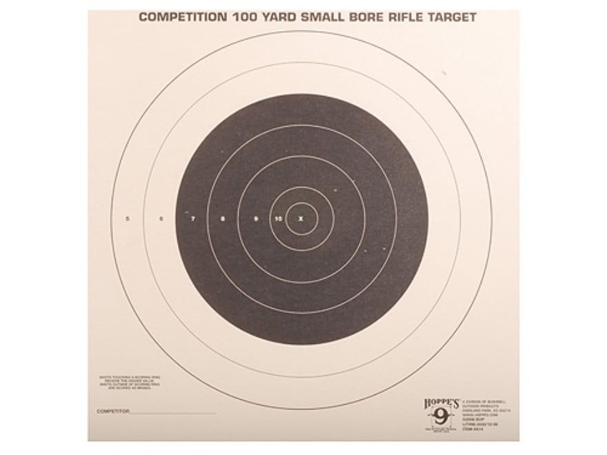 Hoppe's Single Bull Target 100 Yard Small Bore Rifle 20PK