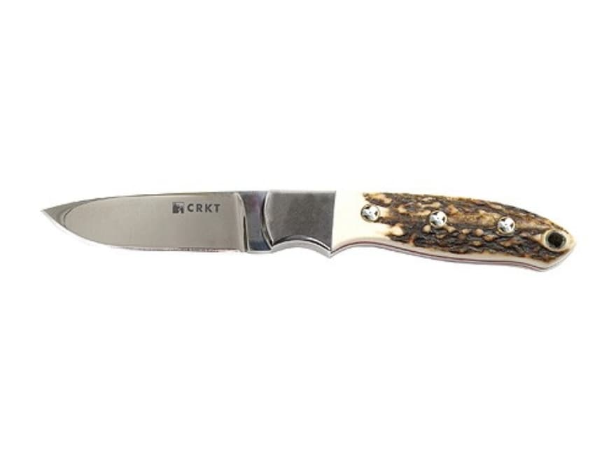 CRKT Brow Tine Knife 3 9Cr18 SS Blade Stag Handle