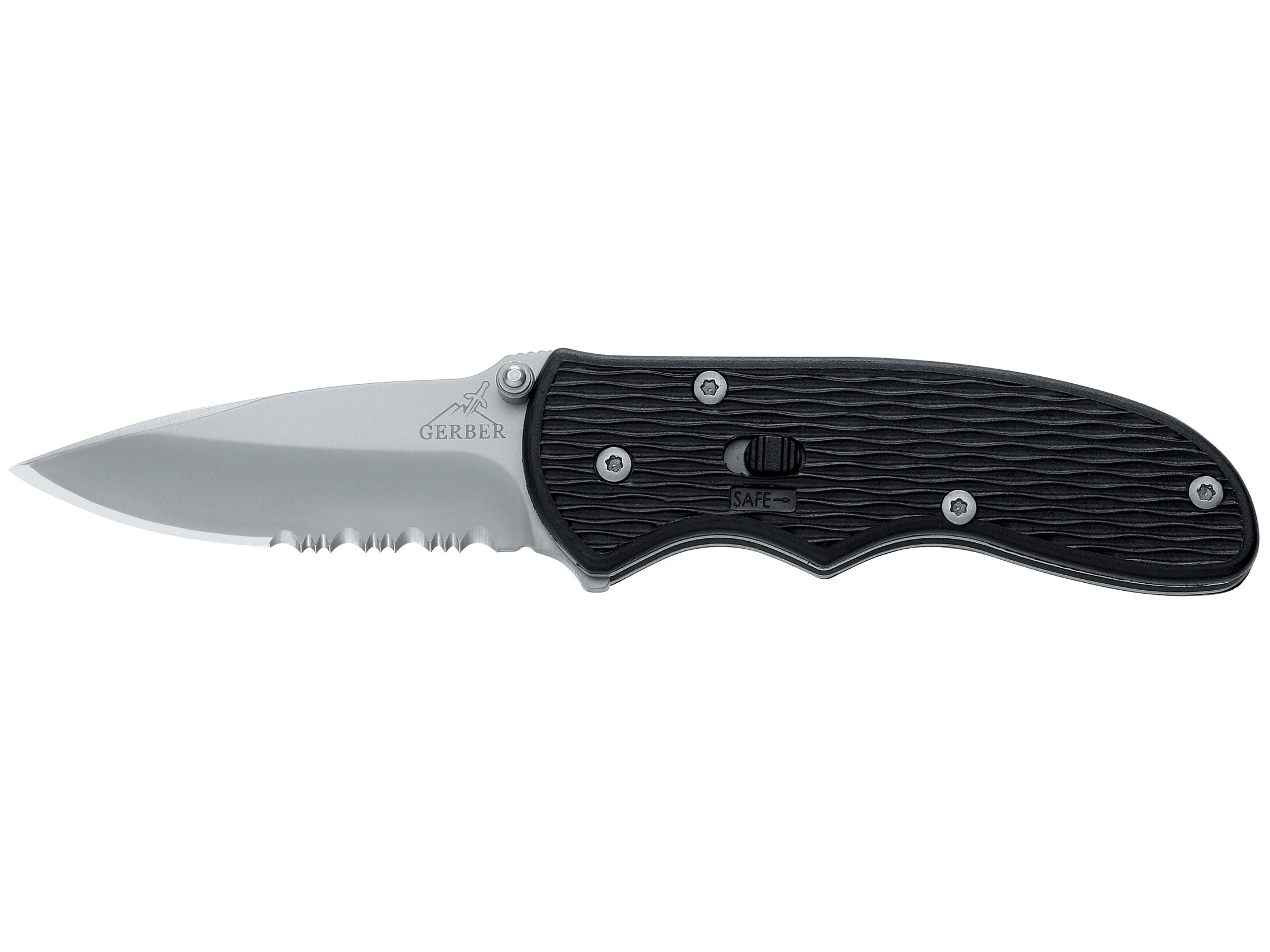 Gerber Mini Fast Draw Folding Pocket Knife 2.1 Serrated Drop Point SS