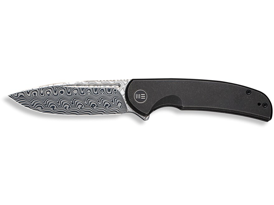 WE Knife Beacon Folding Knife 3.48 Drop Point Damasteel Hakkapella