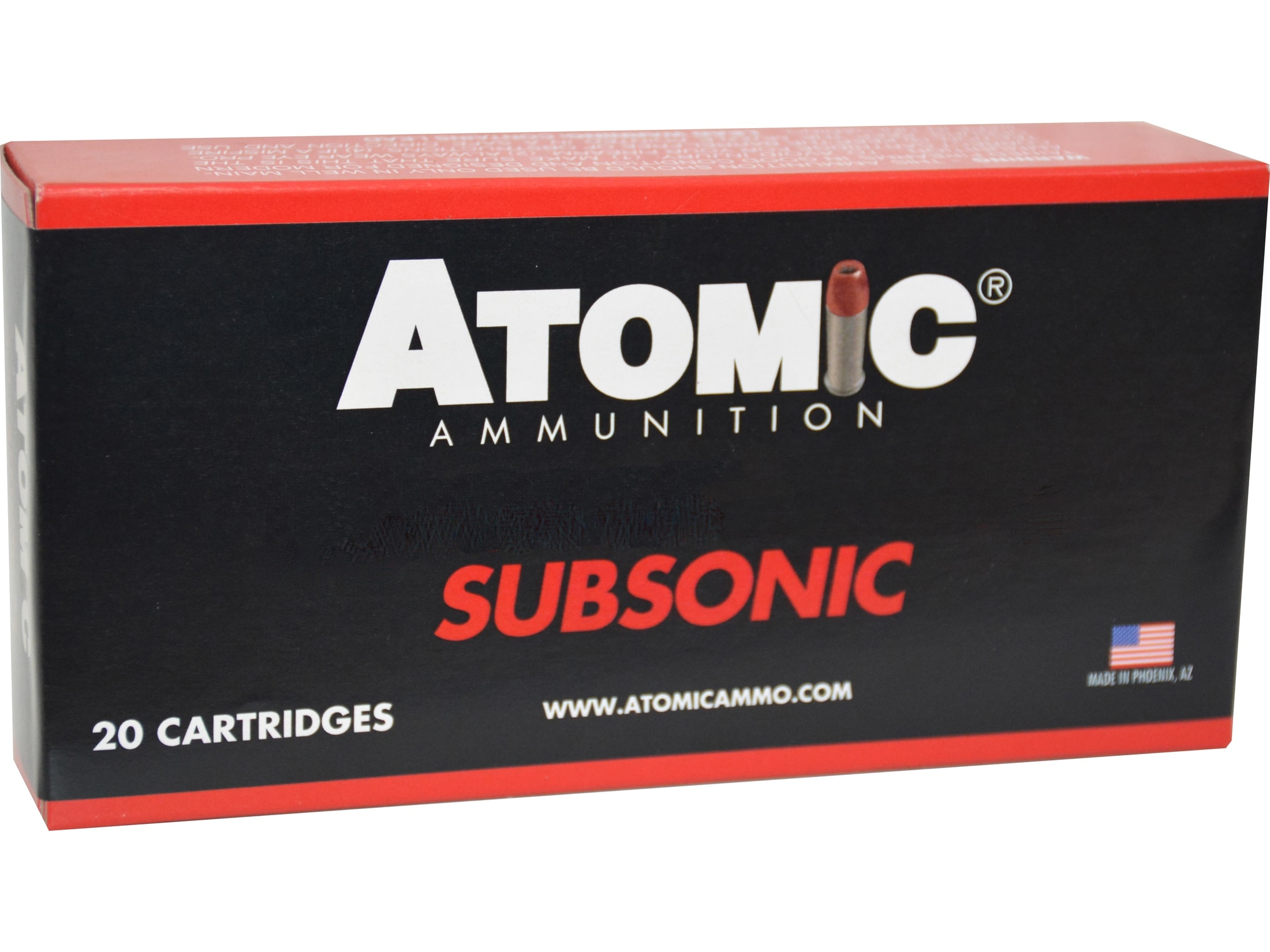 Atomic Subsonic 45-70 Government Ammo 500 Grain Lead Hollow Point Box
