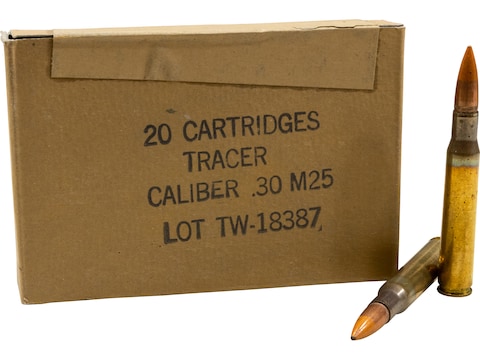 Military Surplus Tracer Ammo (Twin City Lot# 18387) 30-06 Springfield