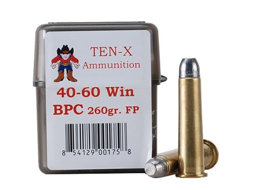 Ten-X Cowboy Ammo 40-60 WCF 260 Grain Lead Round Nose Flat Point BPC