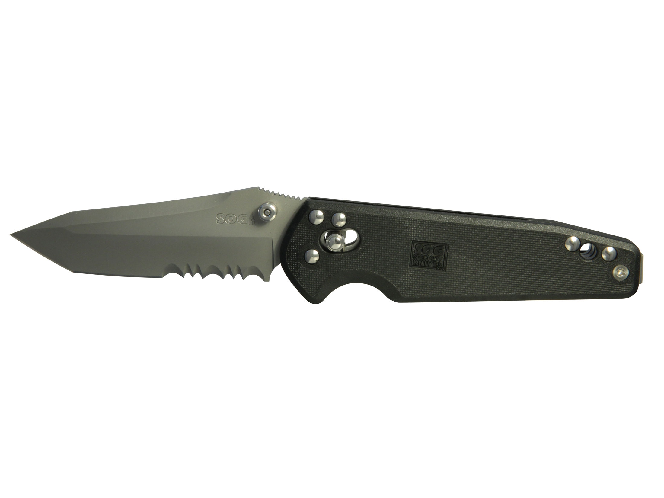 SOG Mini X-Ray Vision Folding Knife 3 Serrated Tanto VG-10 SS Nylon