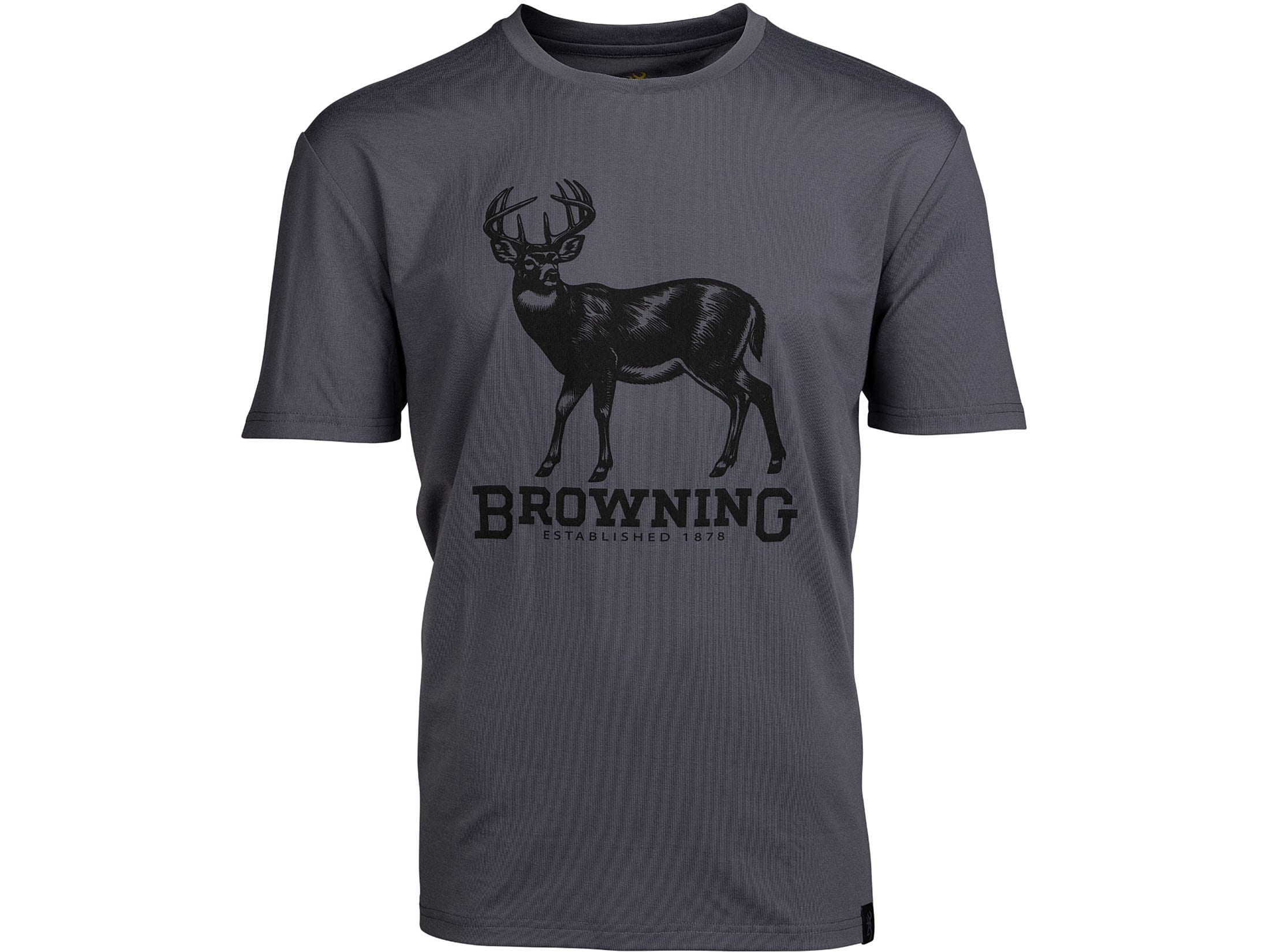 Browning Men's Whitetail Short Sleeve T Shirt Carbon Large