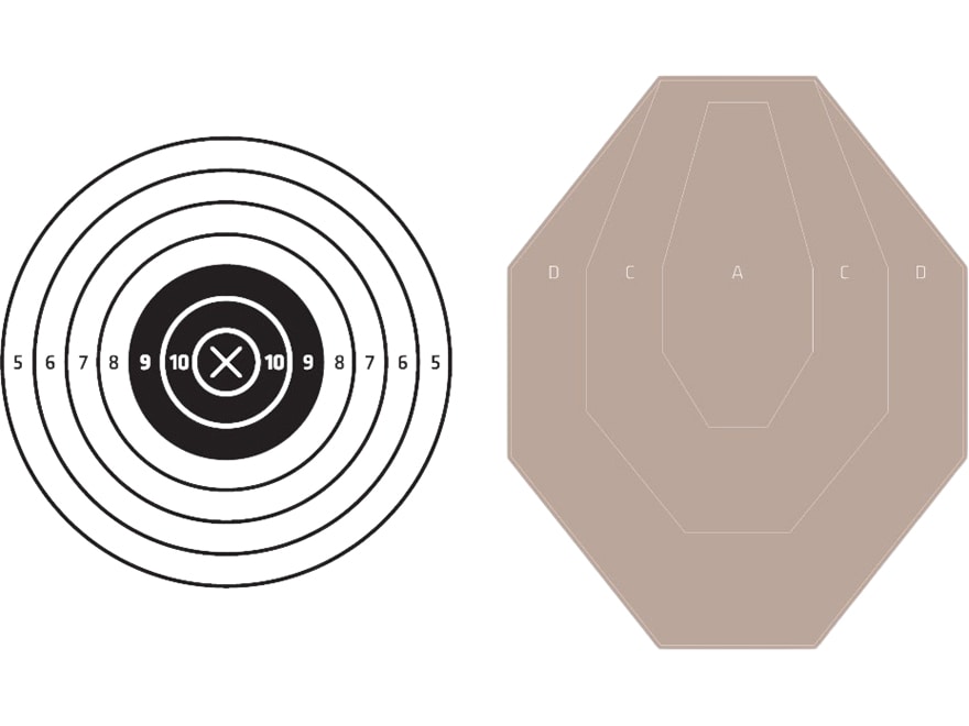 Reactive Target Systems Upper Torso Sized Mini IPSC/Bullseye