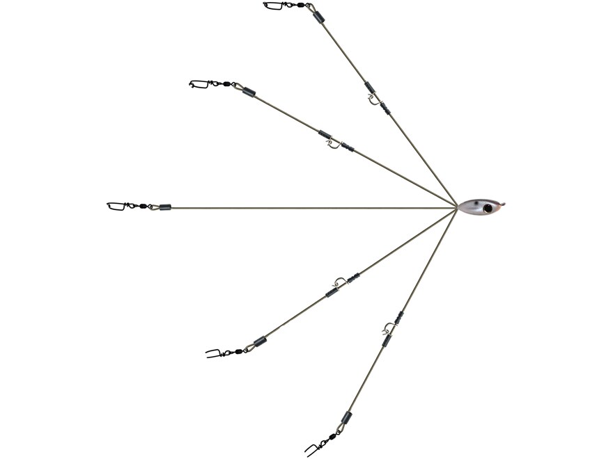 Picasso Perfection Jr. Rig Umbrella Rig 10.5 Shad Nickel