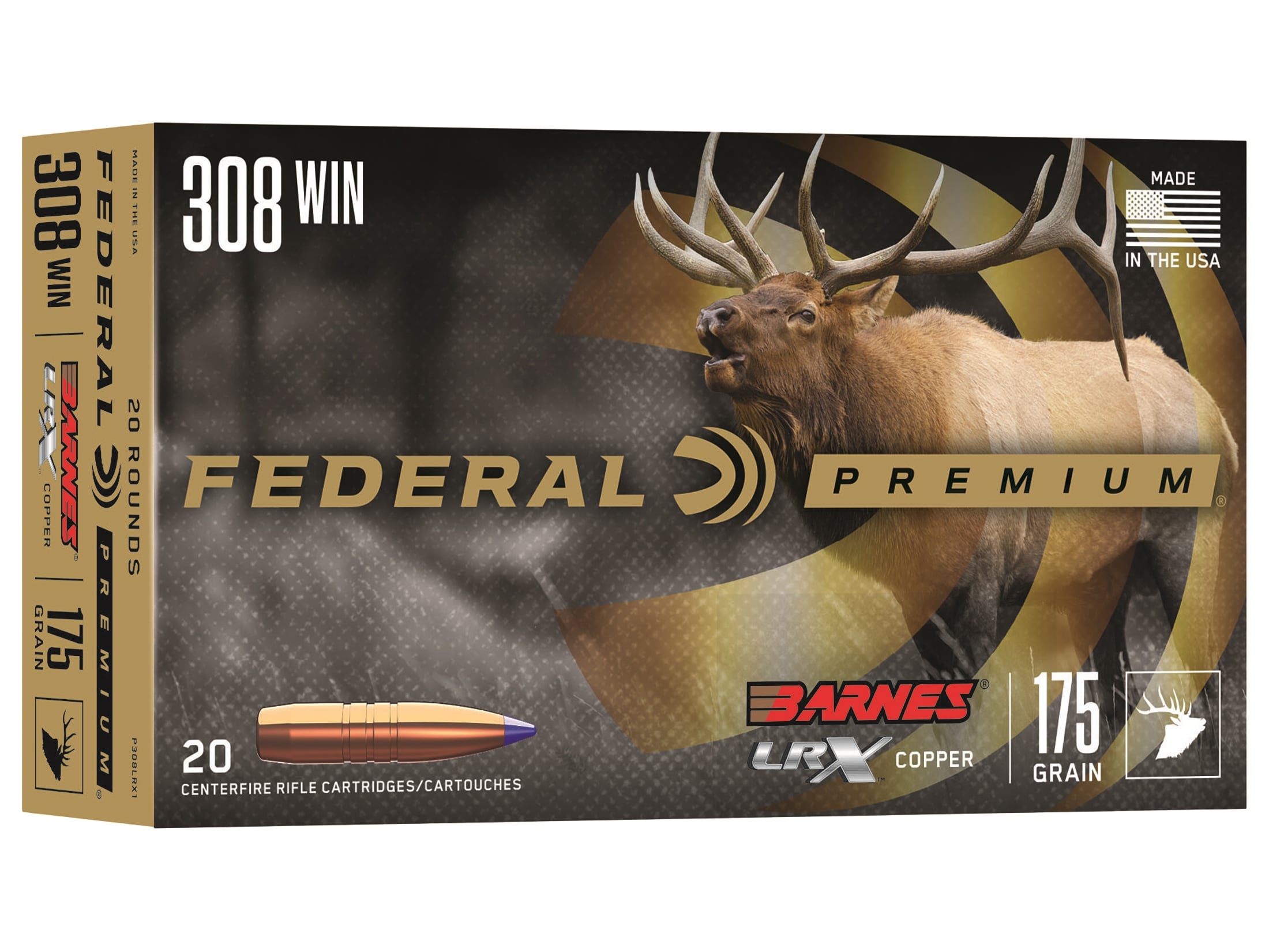 Federal Premium 308 Winchester Ammo 175 Grain Barnes Long Range X