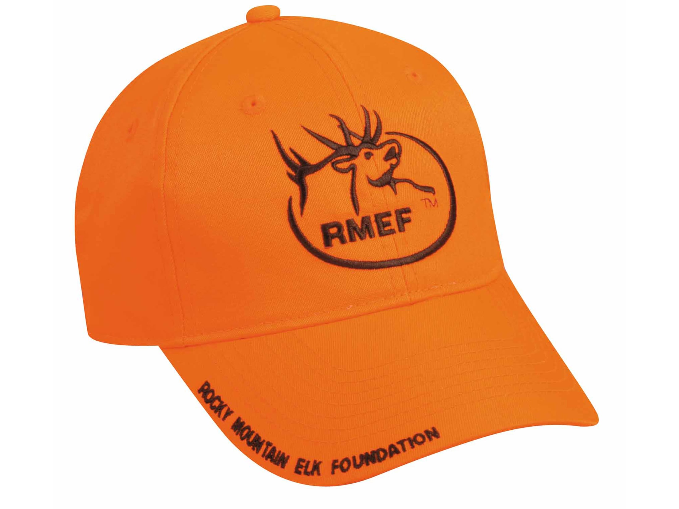 Rocky Mountain Elk Foundation RMEF Logo Cap Cotton Blaze Orange