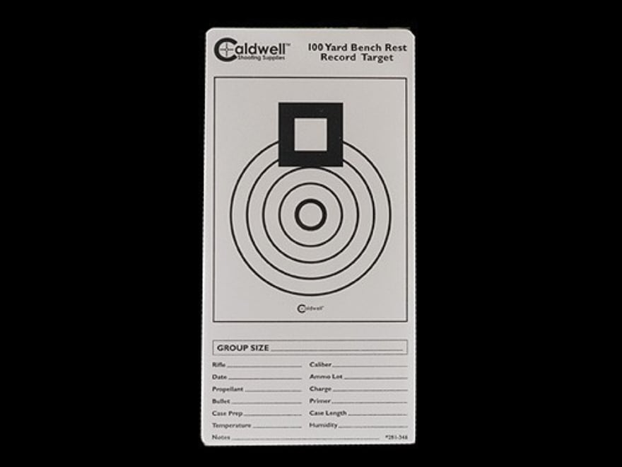 Caldwell 100 Yard Benchrest Record Target 3 x 6 10PK Sheets 1 per
