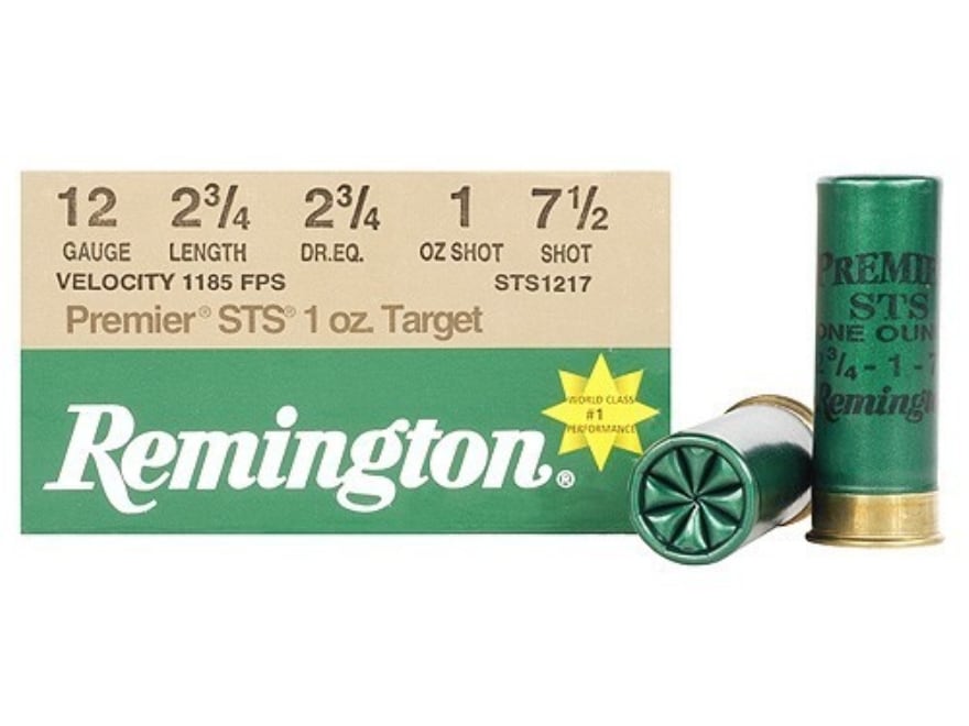 Remington Premier STS Target Ammo 12 Ga 2-3/4 1oz #7-1/2 Shot Box of