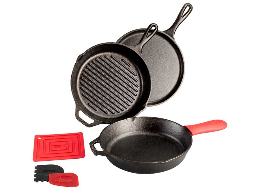 Lodge Essential Seasoned Cast Iron Pan Cooking Set