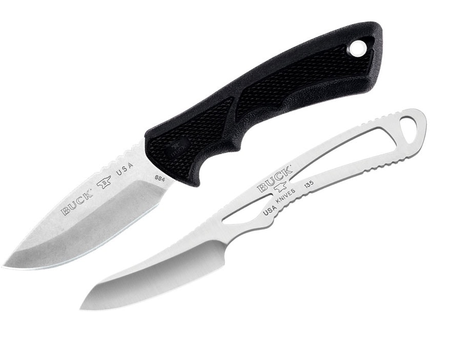 Buck 684/135 BuckLite PakLite Fixed Blade Knife Combo 420HC SS Blades