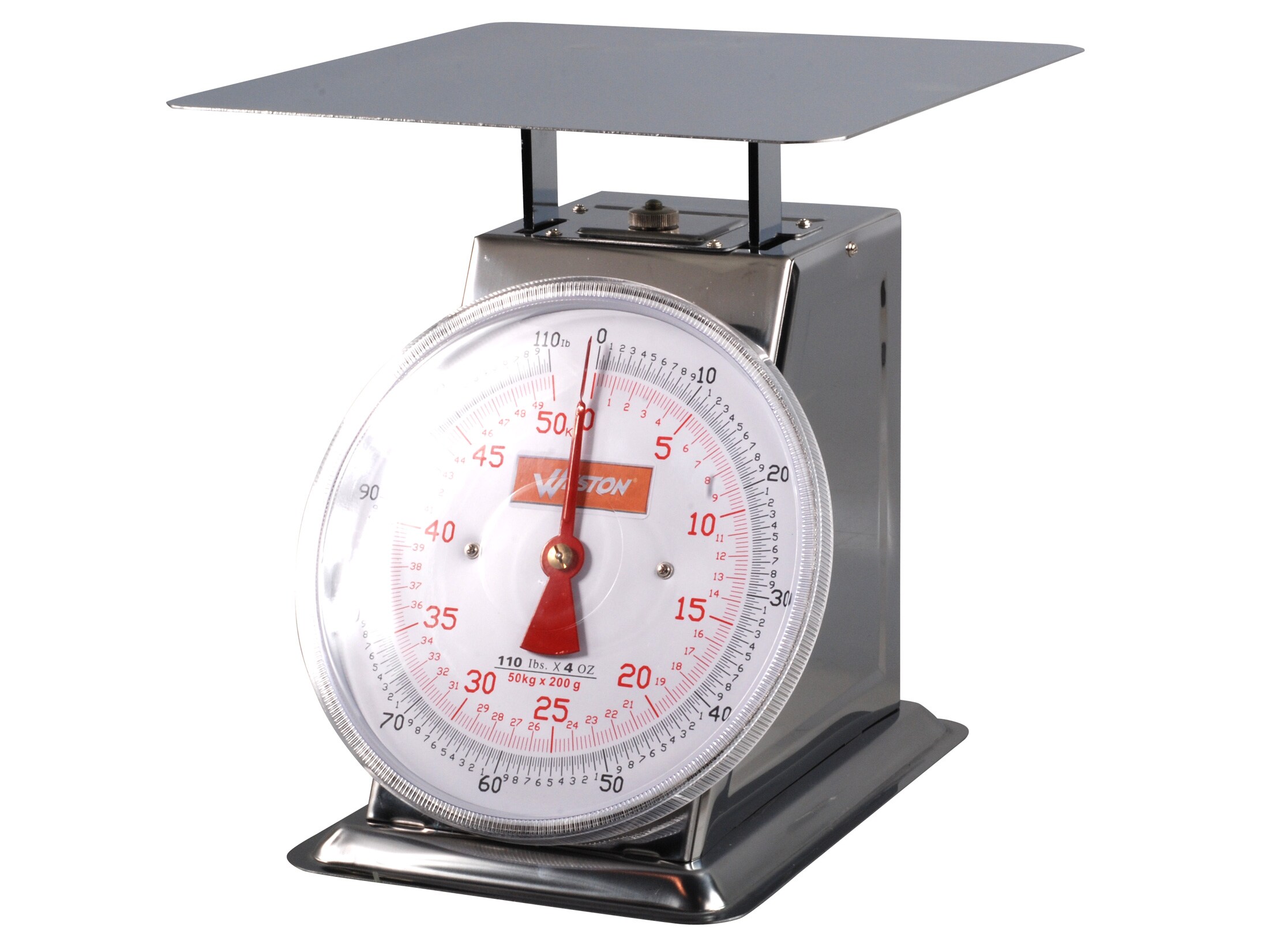 Weston Flat Top Dial 110 lb Meat Scale SS