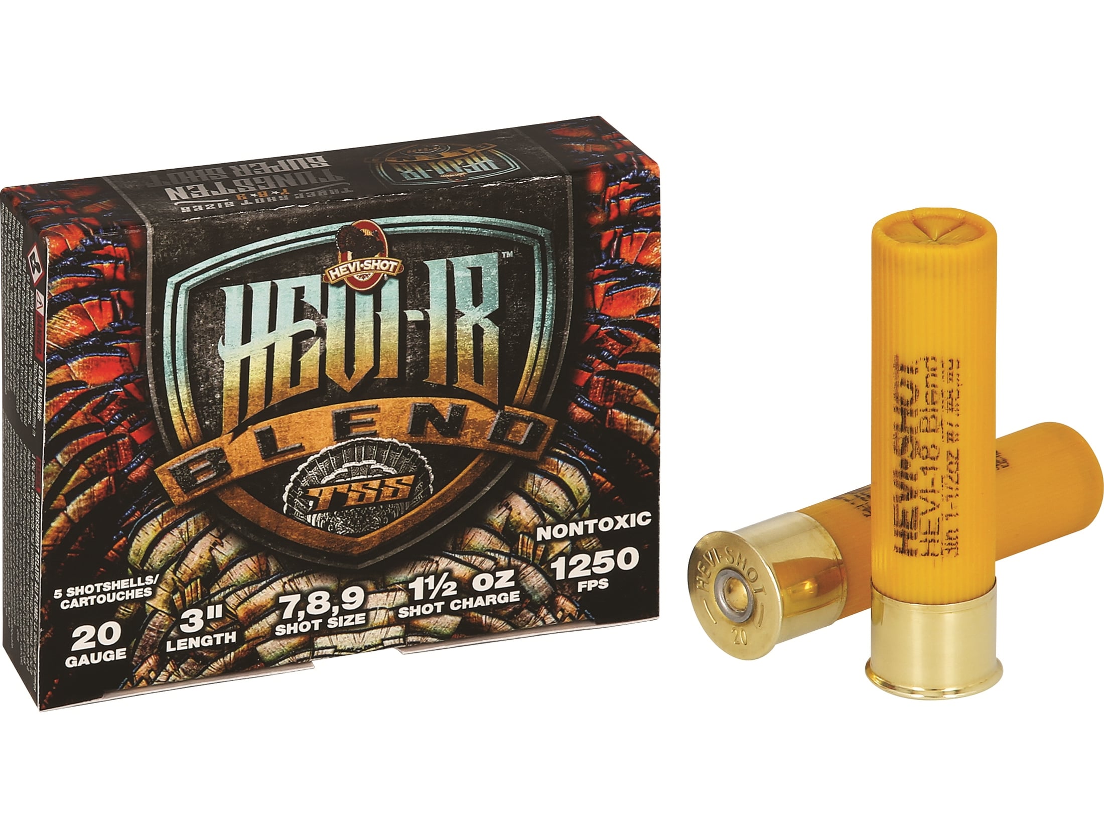 Hevi-Shot HEVI-18 20 Ga Ammo 3 #7, #8, #9 Tungsten Shot 1-1/2oz Box of