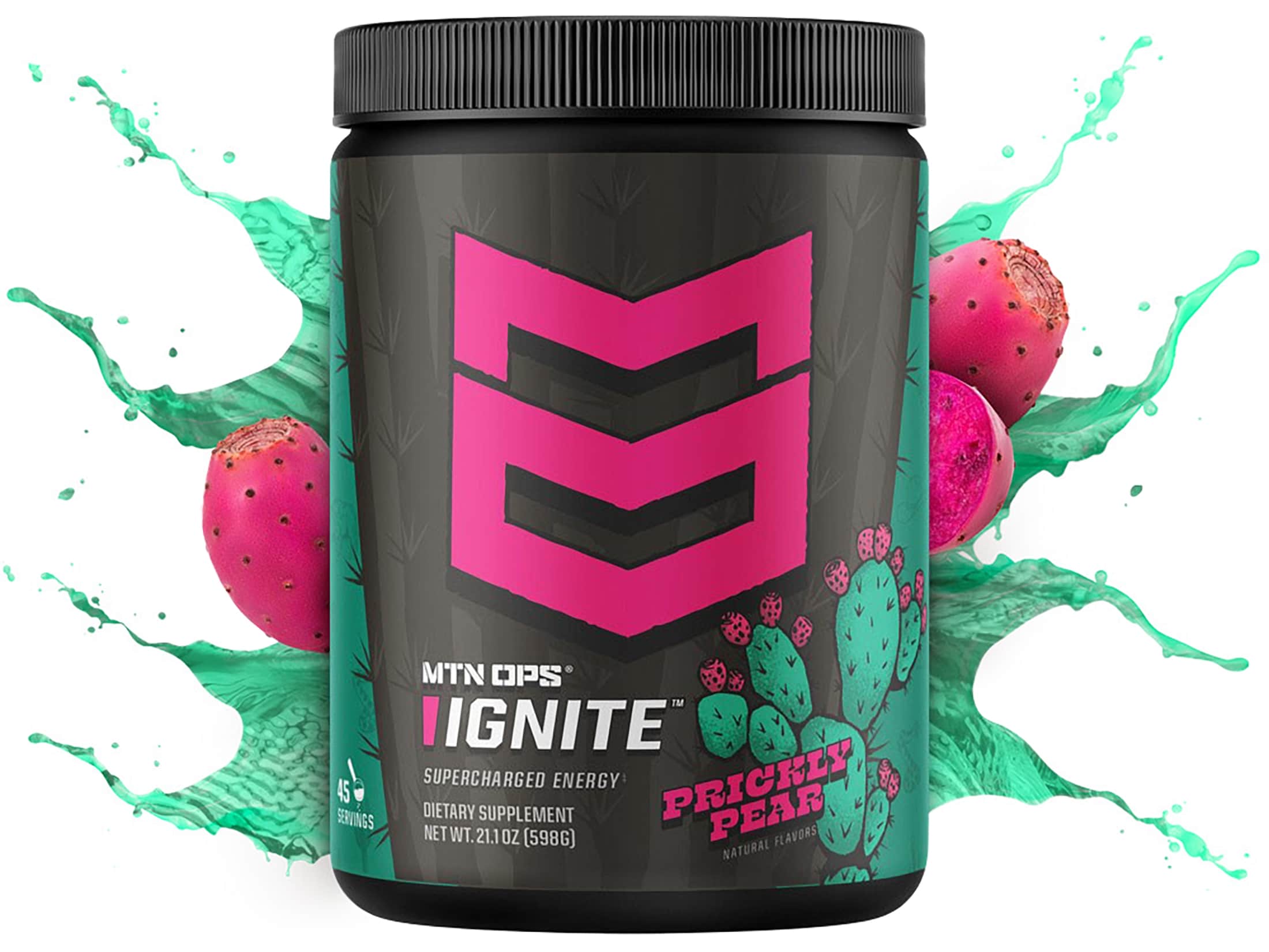 MTN OPS Ignite Energy Drink Powder Bugle Berry 45 Servings