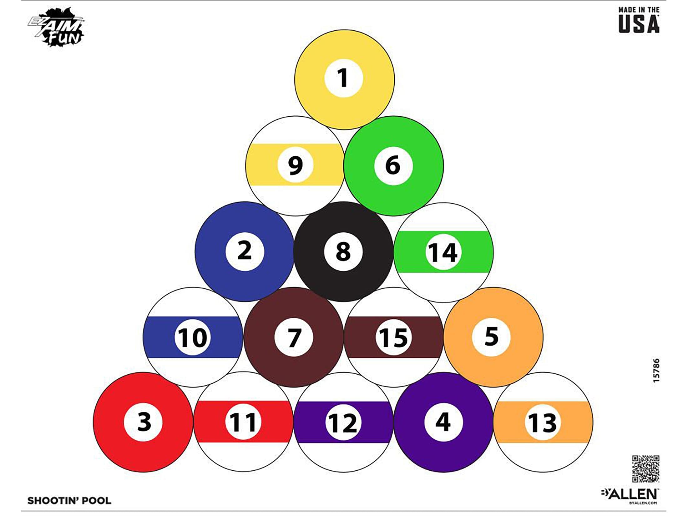 Allen EZ Aim Fun Shootin Pool Paper Target 4PK