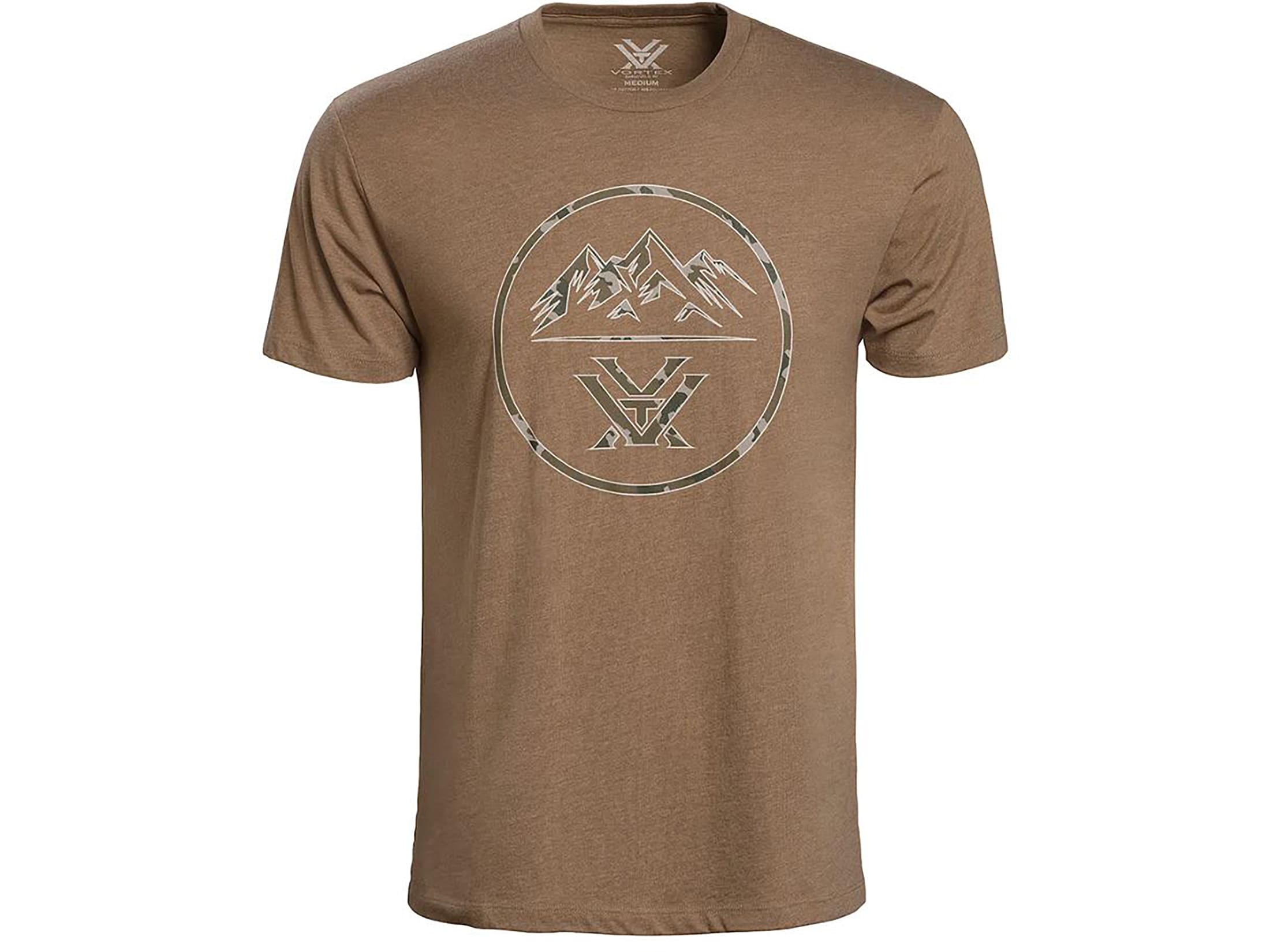 Vortex Optics Men's Three Peaks Short Sleeve T-Shirt Military Heather