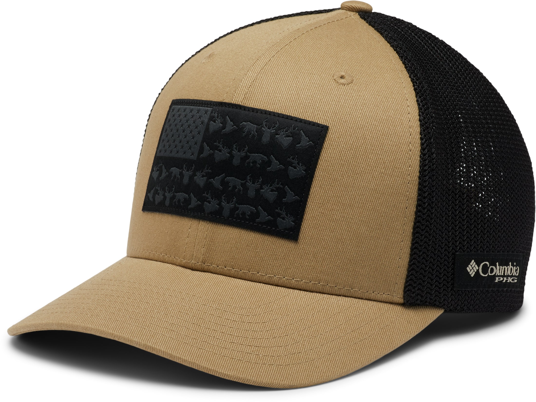 Columbia PHG Game Flag Mesh Cap Iron/White Small/Medium