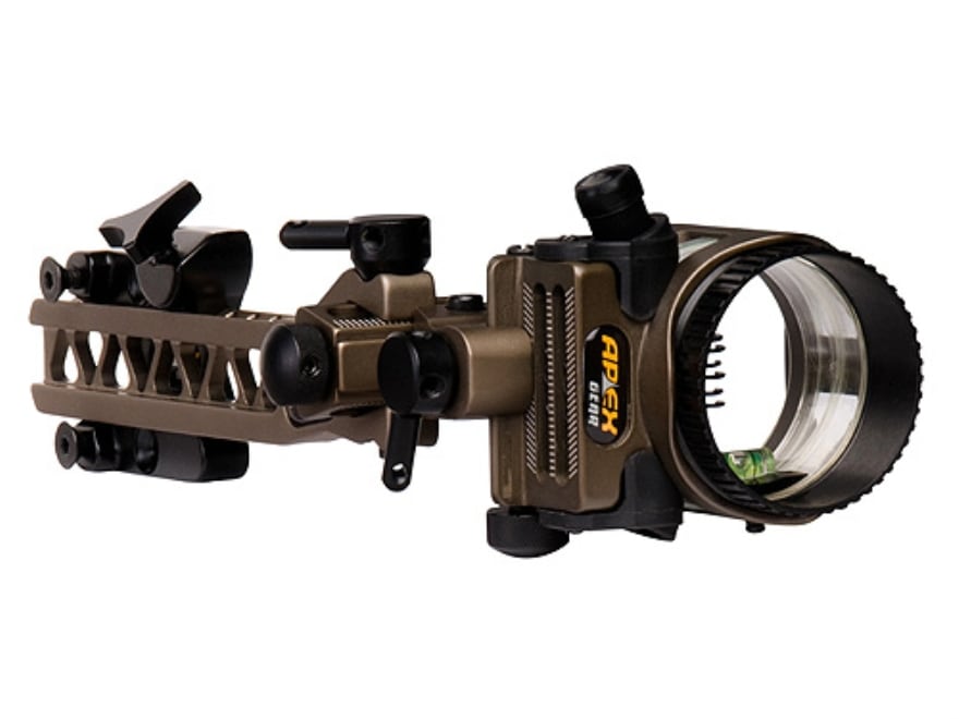 Apex Gear AG Axim 6 Light 6-Pin Bow Sight .019 Diameter Pin