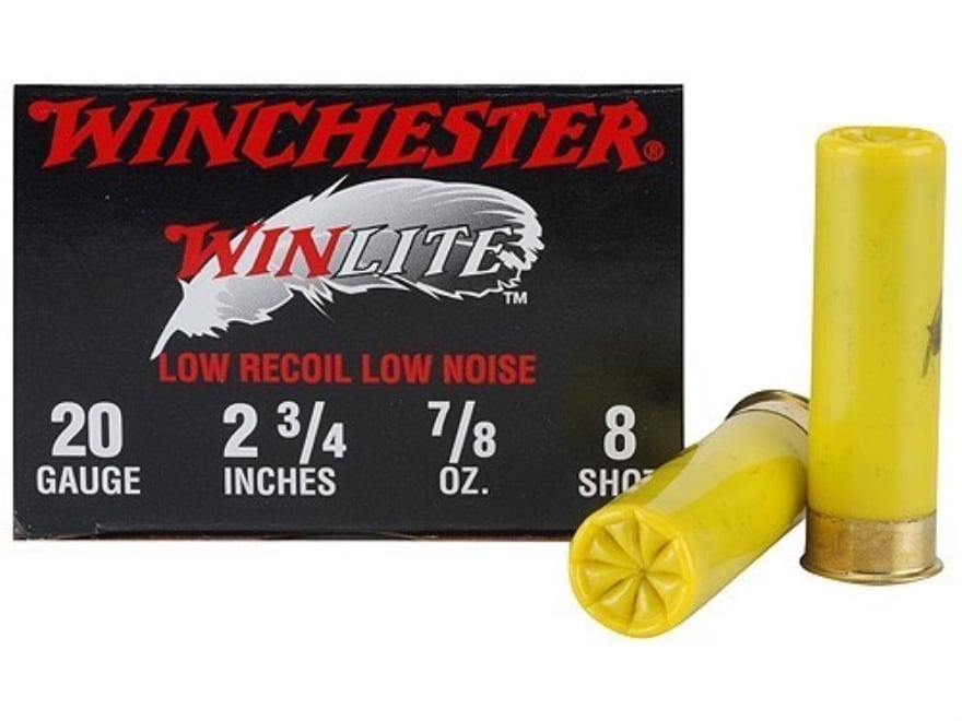 Winchester WinLite Low Recoil Ammo 20 Ga 2-3/4 7/8oz #8 Shot Box of 25