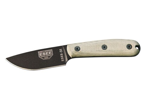 ESEE Knives ESEE-3HM Fixed Blade Knife 3.63 Drop Point 1095 Carbon