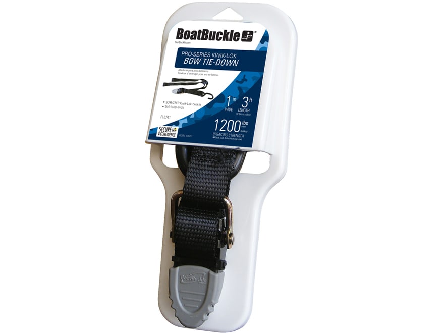 BoatBuckle Pro-Series Kwik-Lok Bow Tie Down Strap 1 x 3'