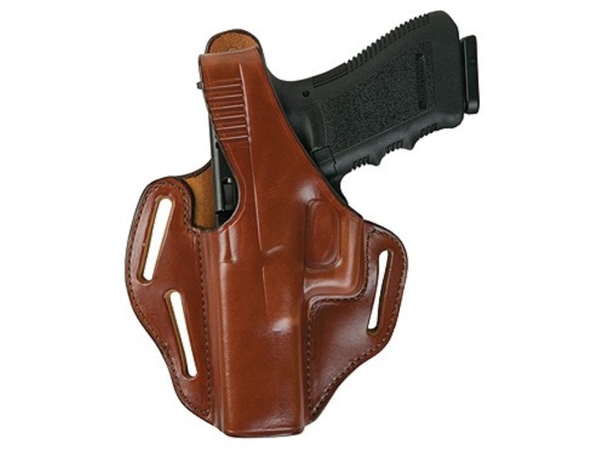 Bianchi 77 Piranha Belt Holster Left Hand Glock 19, 23 Leather Tan
