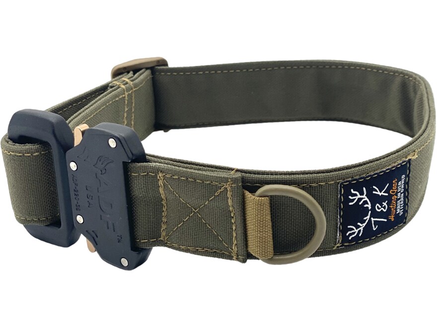 T&K Hunting Gear Cordura Dog Collar Coyote Brown XL