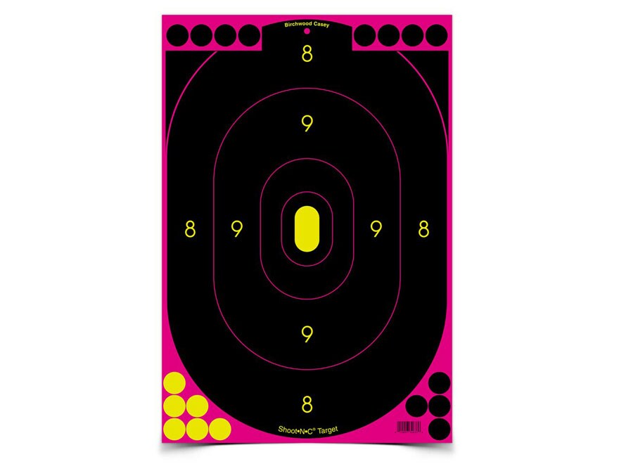 Birchwood Casey Shoot-N-C Pink Targets 12 x 18 Silhouette 12PK