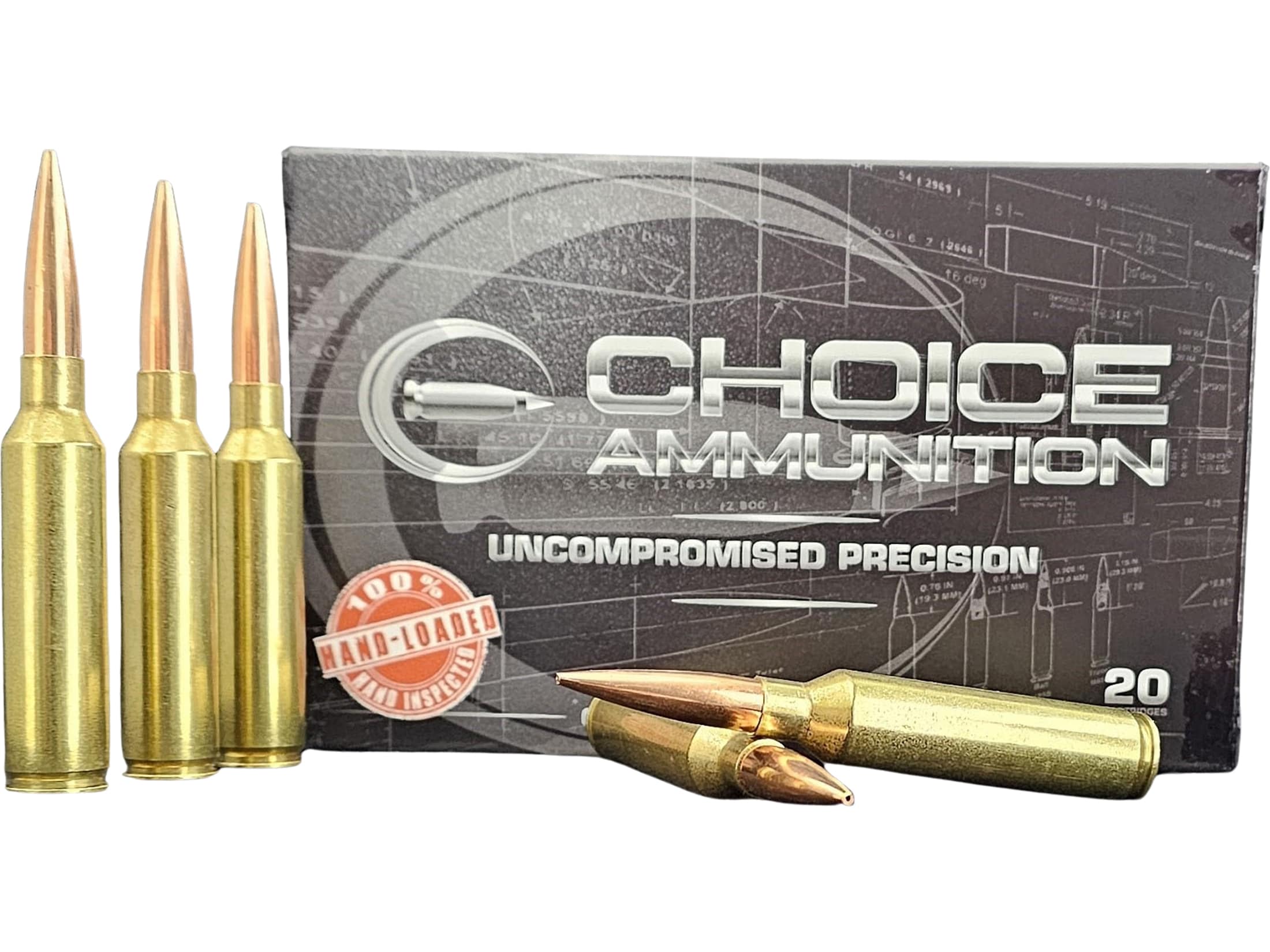 Choice 7mm PRC Ammo 168 Grain Berger Hunting VLD (Very Low Drag)