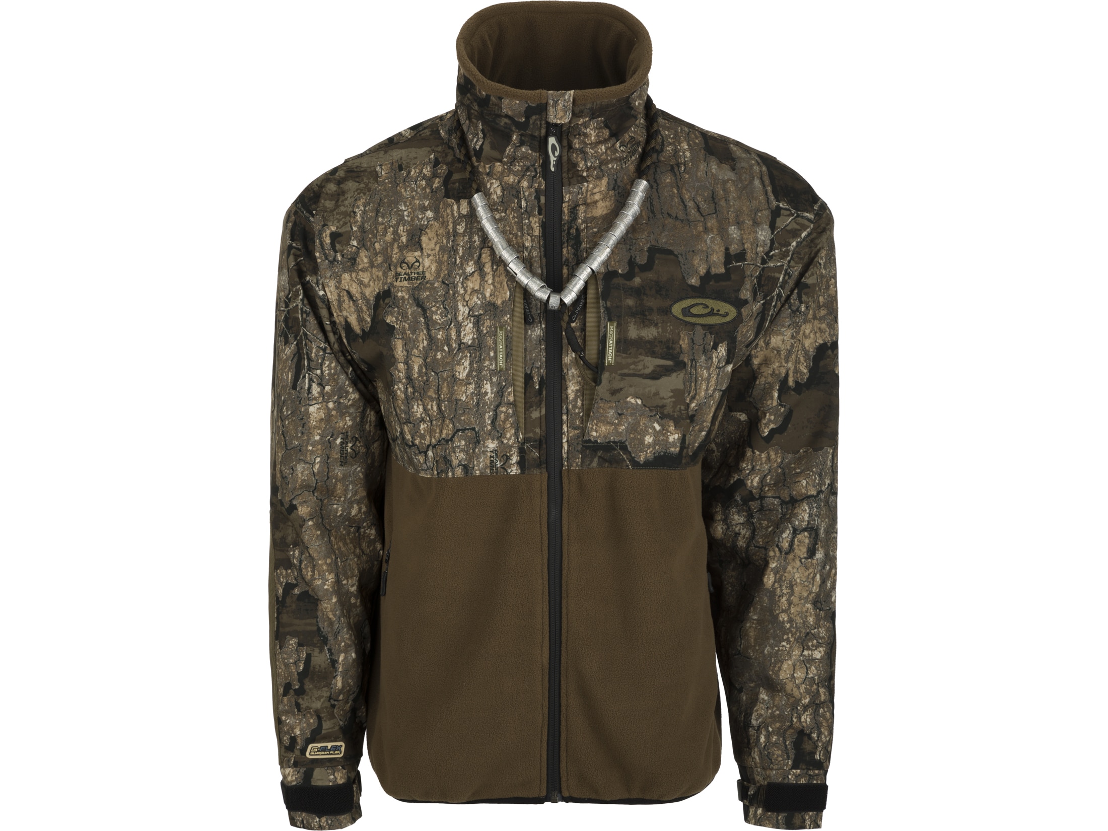 Drake Men's Guardian Flex Fleece Eqwader Full Zip Jacket Mossy Oak