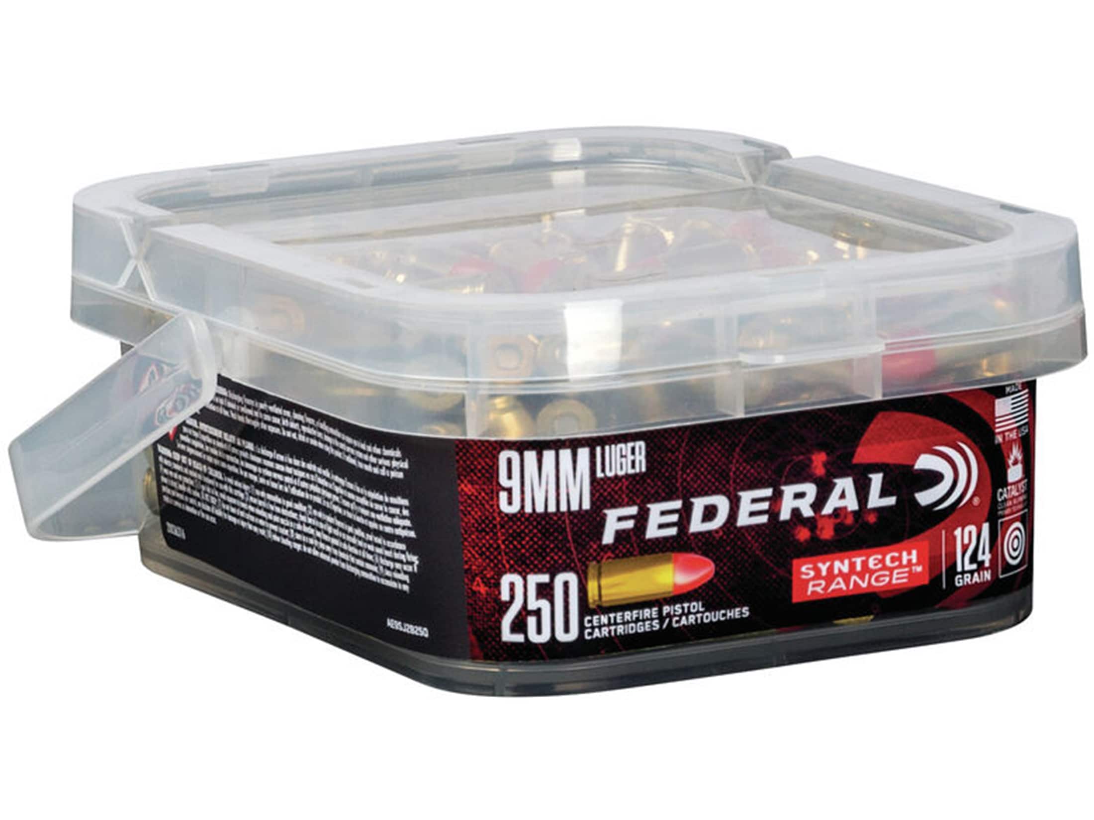 Federal Syntech 9mm Luger Ammo 124 Grain Federal TSJ Total Synthetic