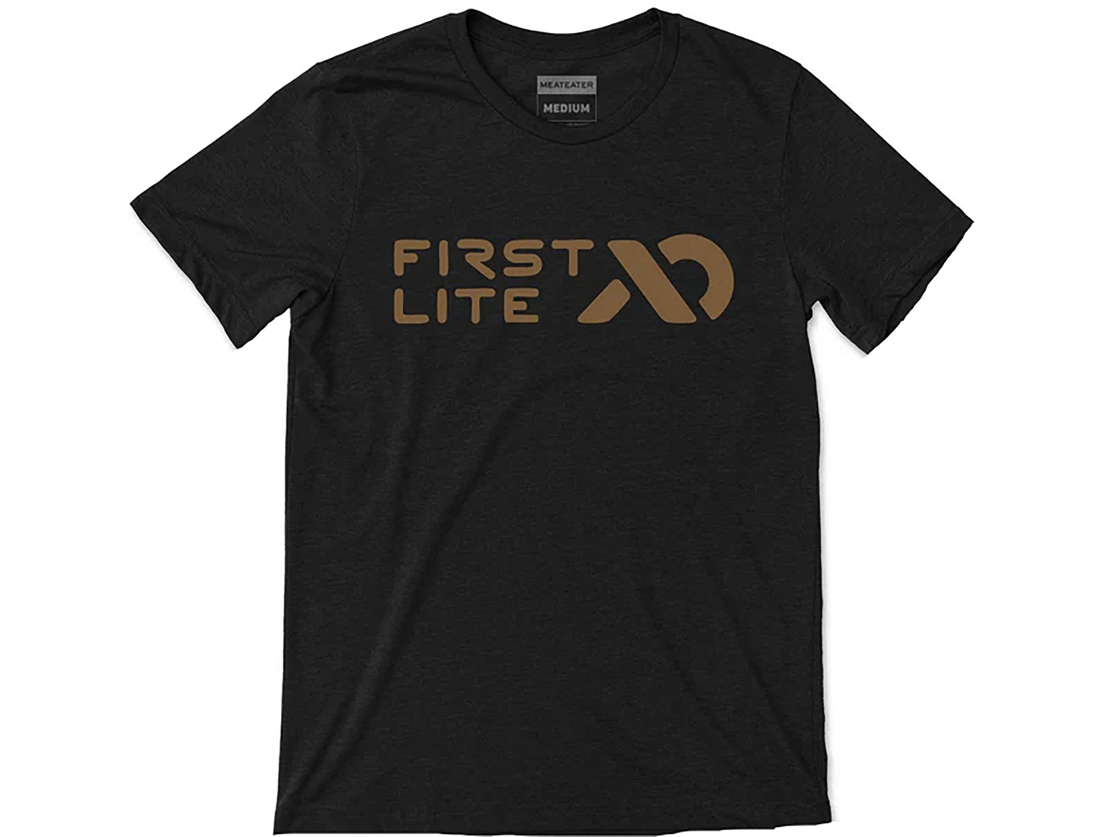 First Lite Men's Horizontal Logo Short Sleeve Crew Neck T Shirt Black