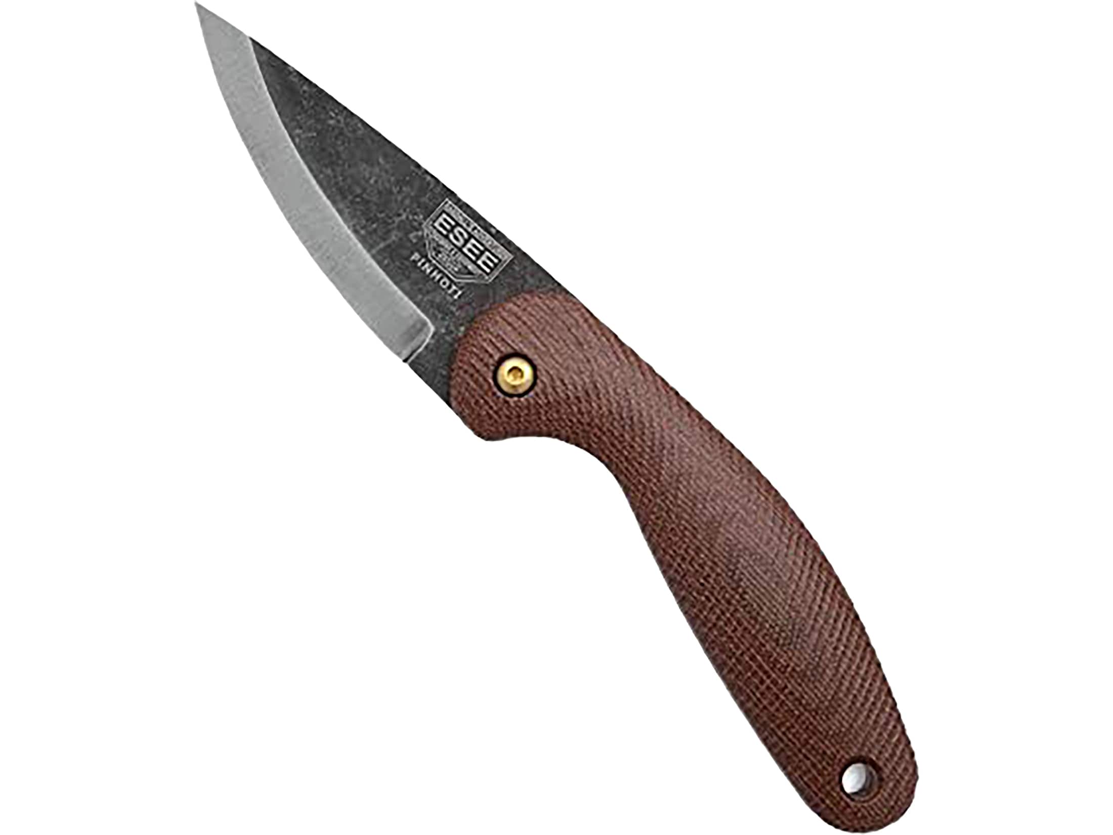ESEE Knives Pinhoti Pocket Knife 3.25 Drop Point 1095 Black Oxide