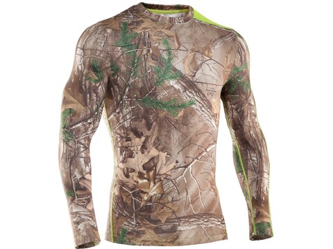 Under Armour Men's EVO Scent Control Crew Base Layer Shirt Long Sleeve