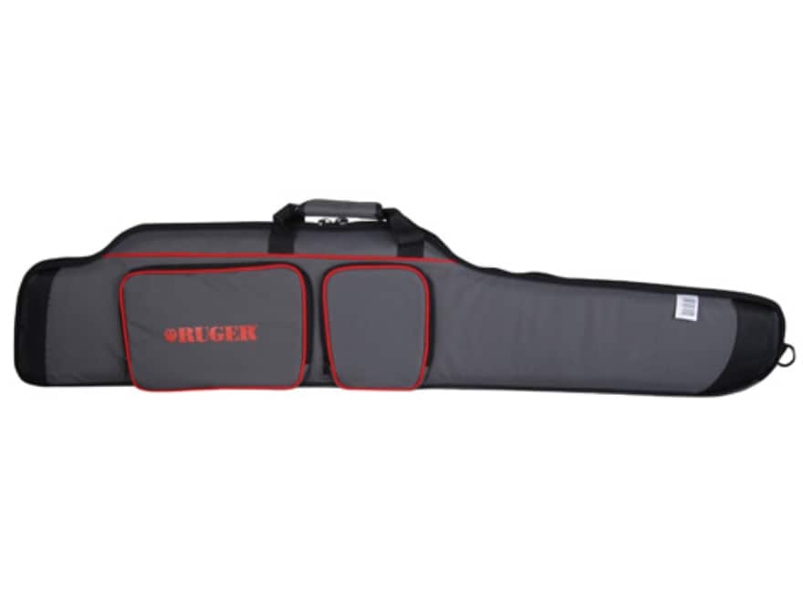 Ruger 46 Sporter Scoped Rifle Gun Case Nylon Black Red Trim