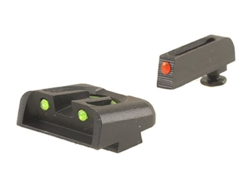 TRUGLO Fiber Optic Sight Set Glock 42, 43 Fiber Optic Red Front, Green