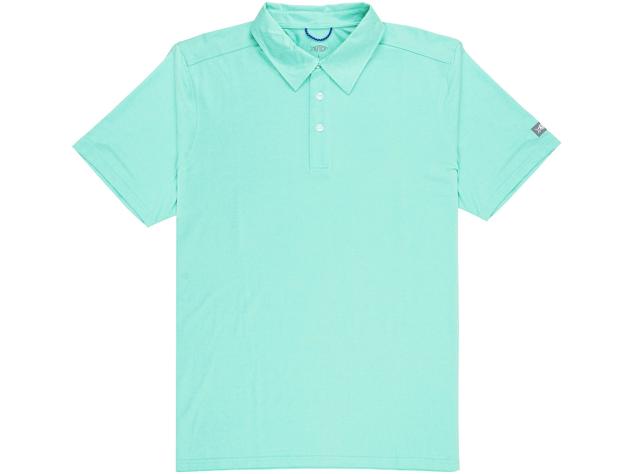 AFTCO Men's Air O Mesh Polo Shirt Harbor Gray Heather 2XL