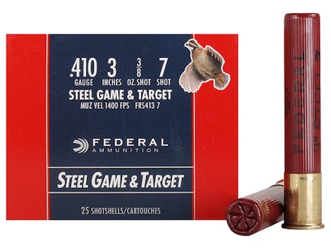 Federal Game & Target Ammo 410 Bore 3 3/8oz #7 Non-Toxic Steel Shot