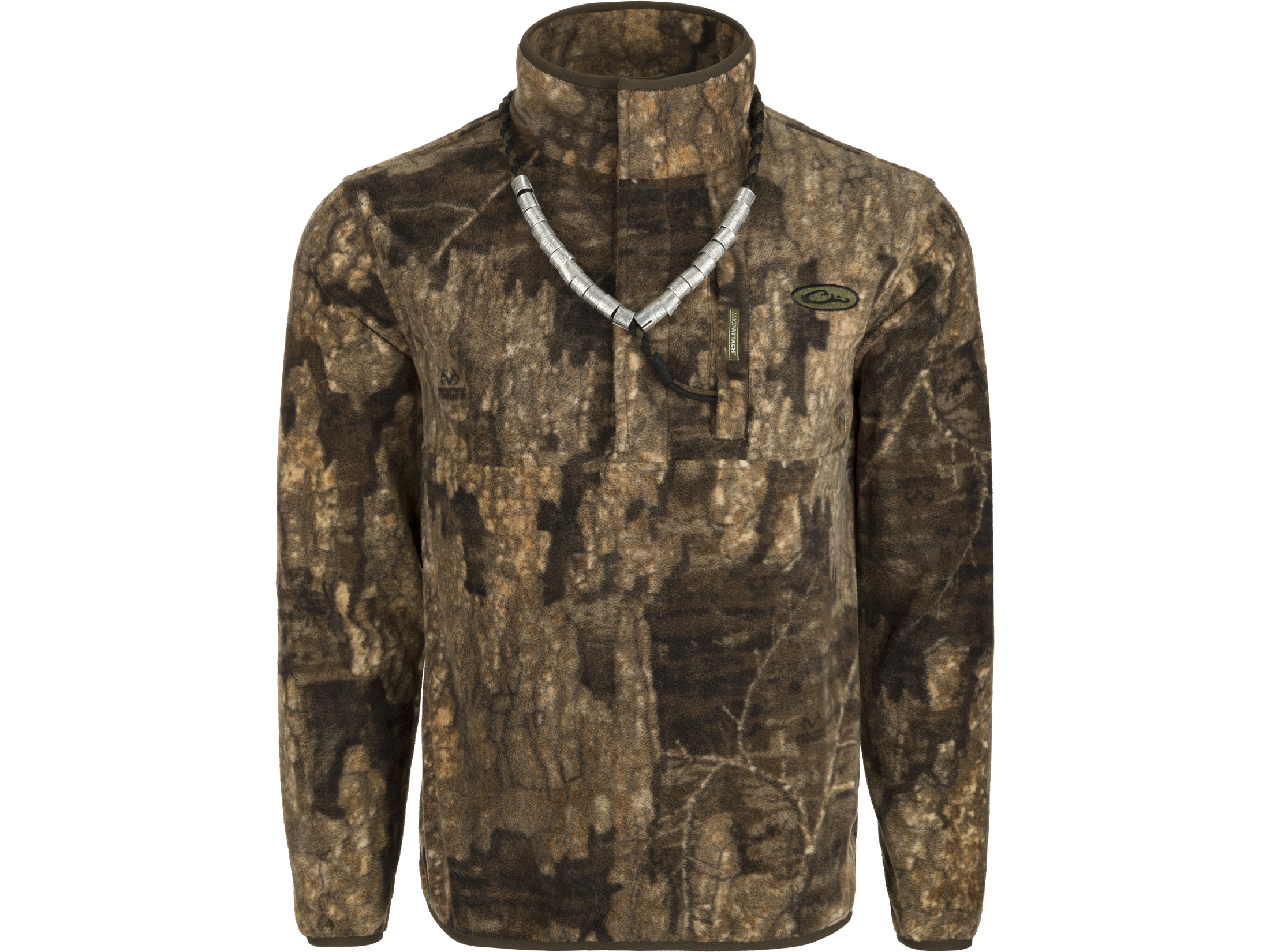 Drake Men's Camp Fleece 1/4 Placket Jacket Realtree Timber XL